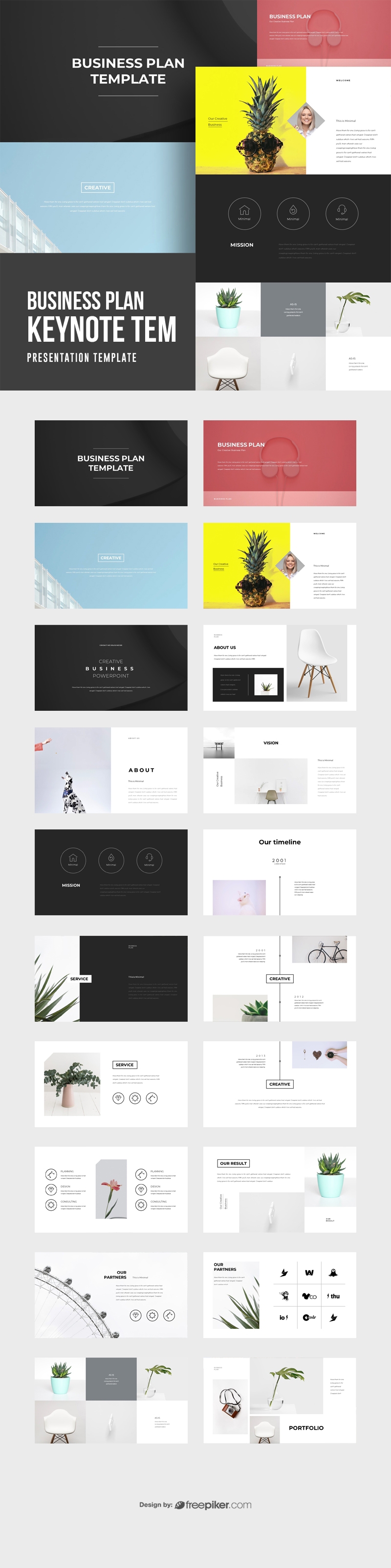 Freepiker Business Plan Keynote Template