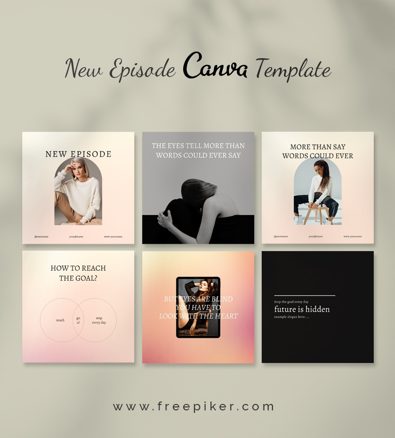 Freepiker Canva New Episode Instagram Post Template