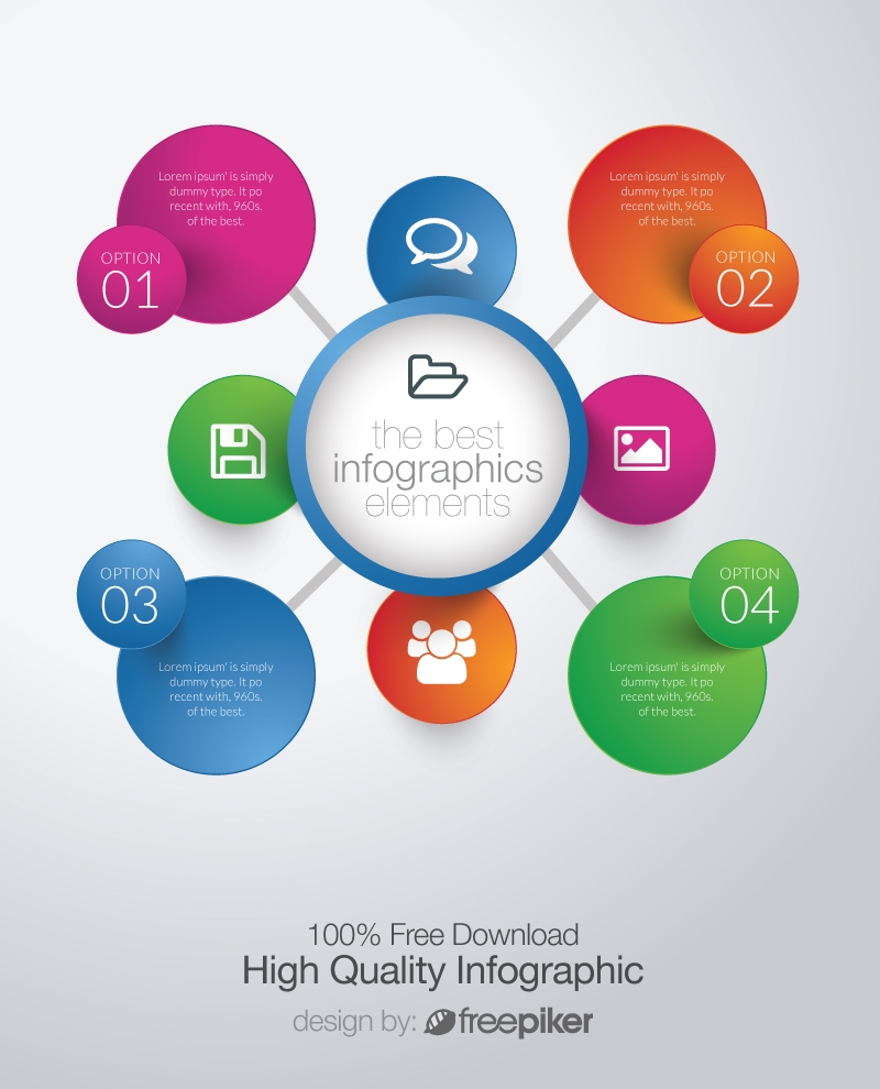 Freepiker Circle Infographics Template