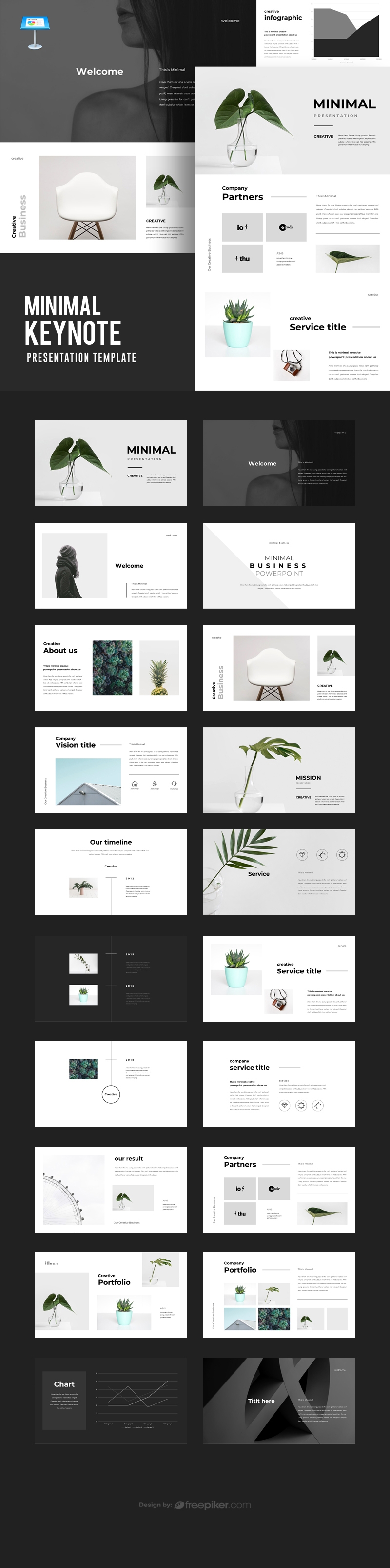 Freepiker Minimal Keynote Template