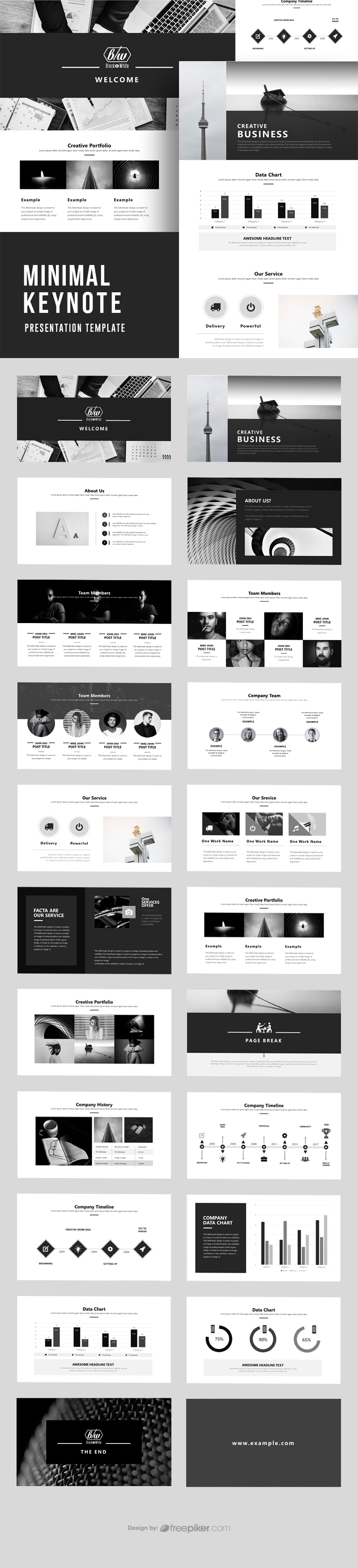 Freepiker Minimal Keynote Template