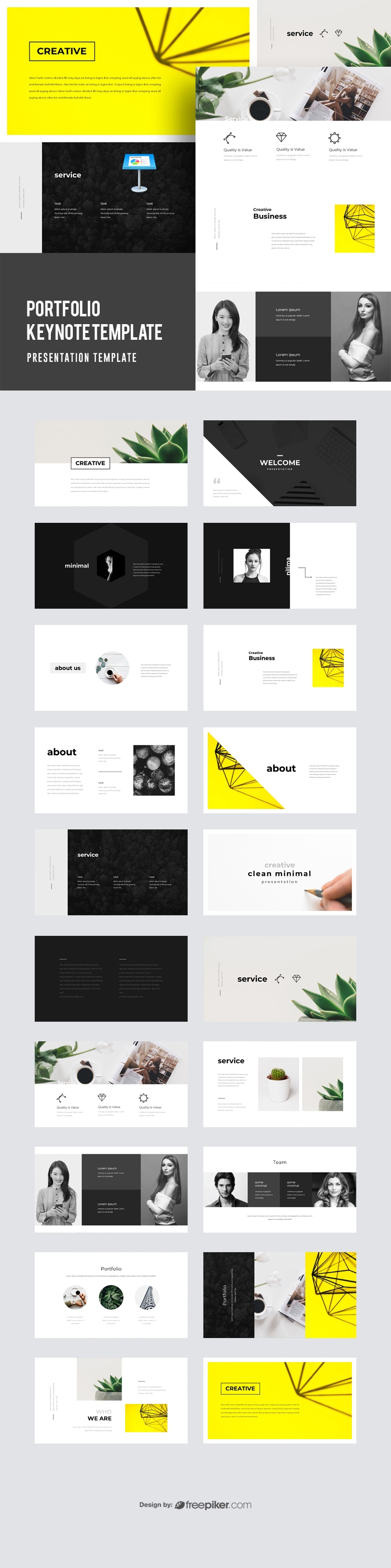 Freepiker Portfolio Google Slide Template