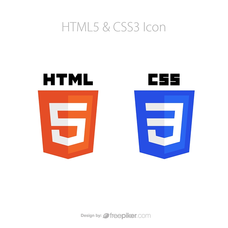 Freepiker Html5 Css3 Coding Vector Icon Freepiker Html5 Css3 Coding Vector Icon
