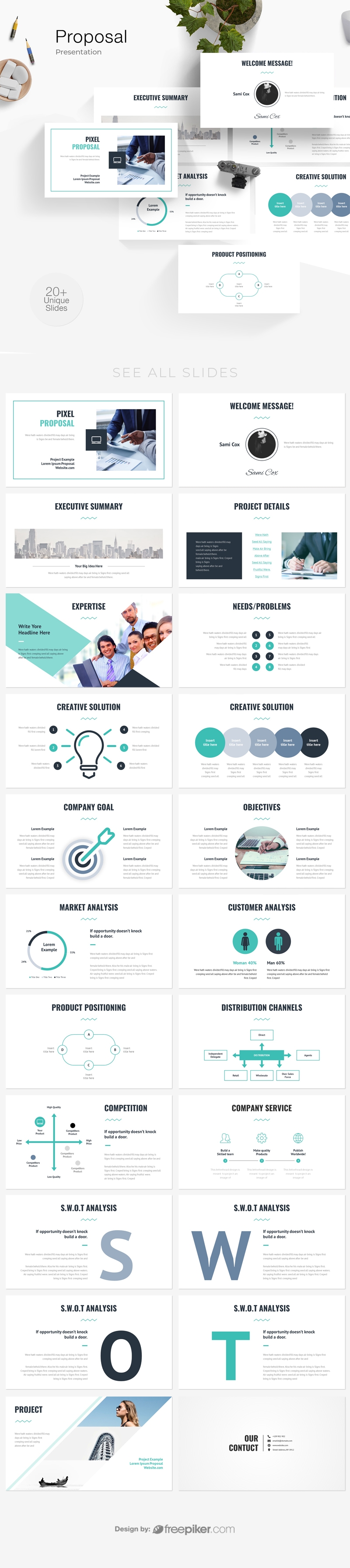 Freepiker Project Proposal Powerpoint Template