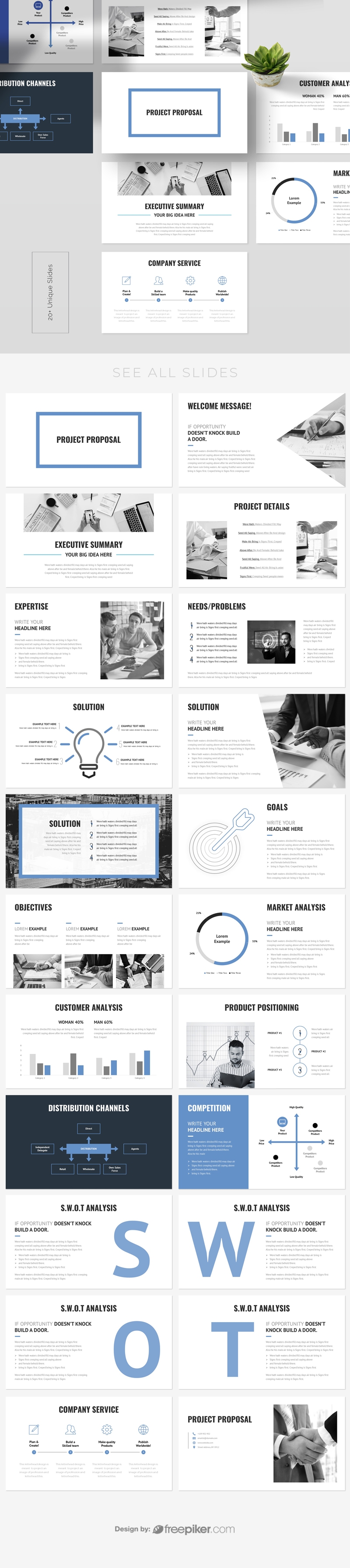 Freepiker Project Proposal Powerpoint Template
