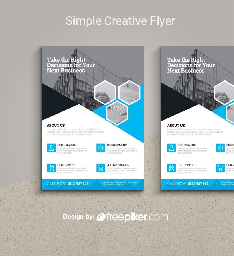 Freepiker Simple Creative Flyer Template Freepiker Simple Creative Flyer Template